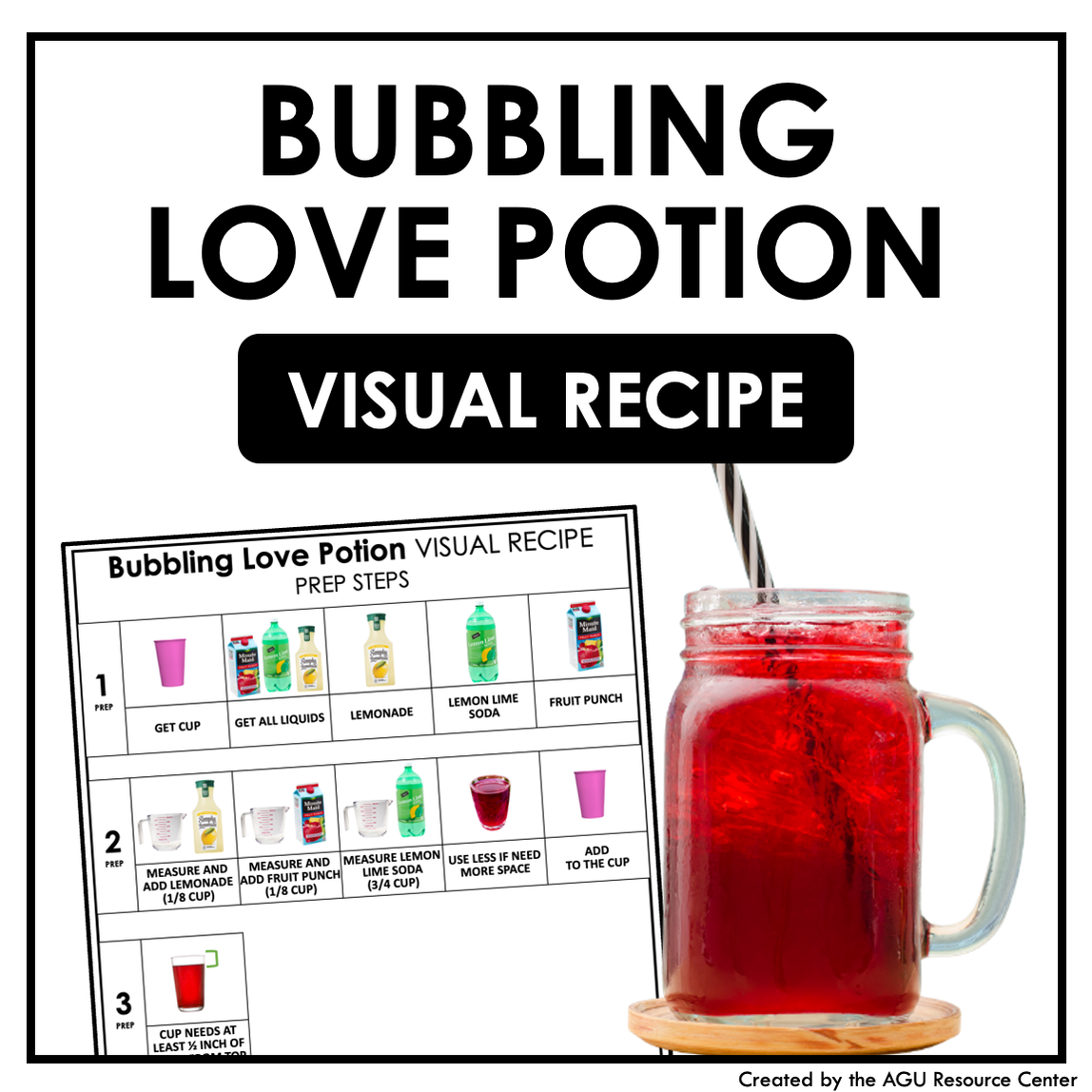 Bubbling Love Potion Visual Recipe — Autism Grown Up