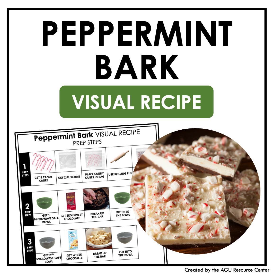 Peppermint Bark Visual Recipe — Autism Grown Up