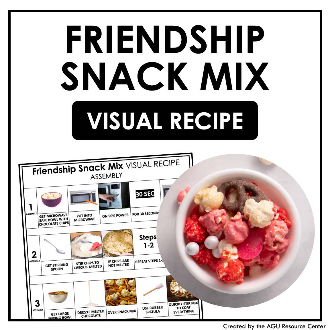 Friendship Snack Mix Visual Recipe — Autism Grown Up