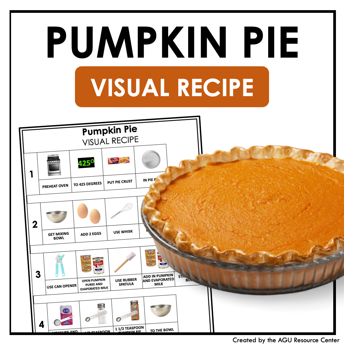 Pumpkin Pie Visual Recipe — Autism Grown Up