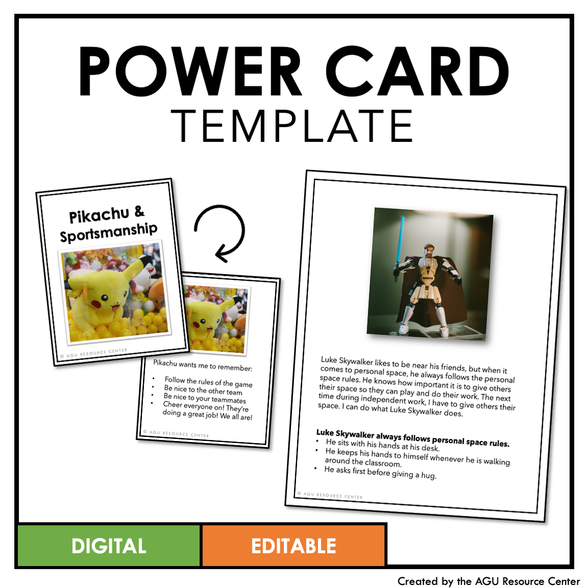 Power Card Template | Social Narrative — Autism Grown Up