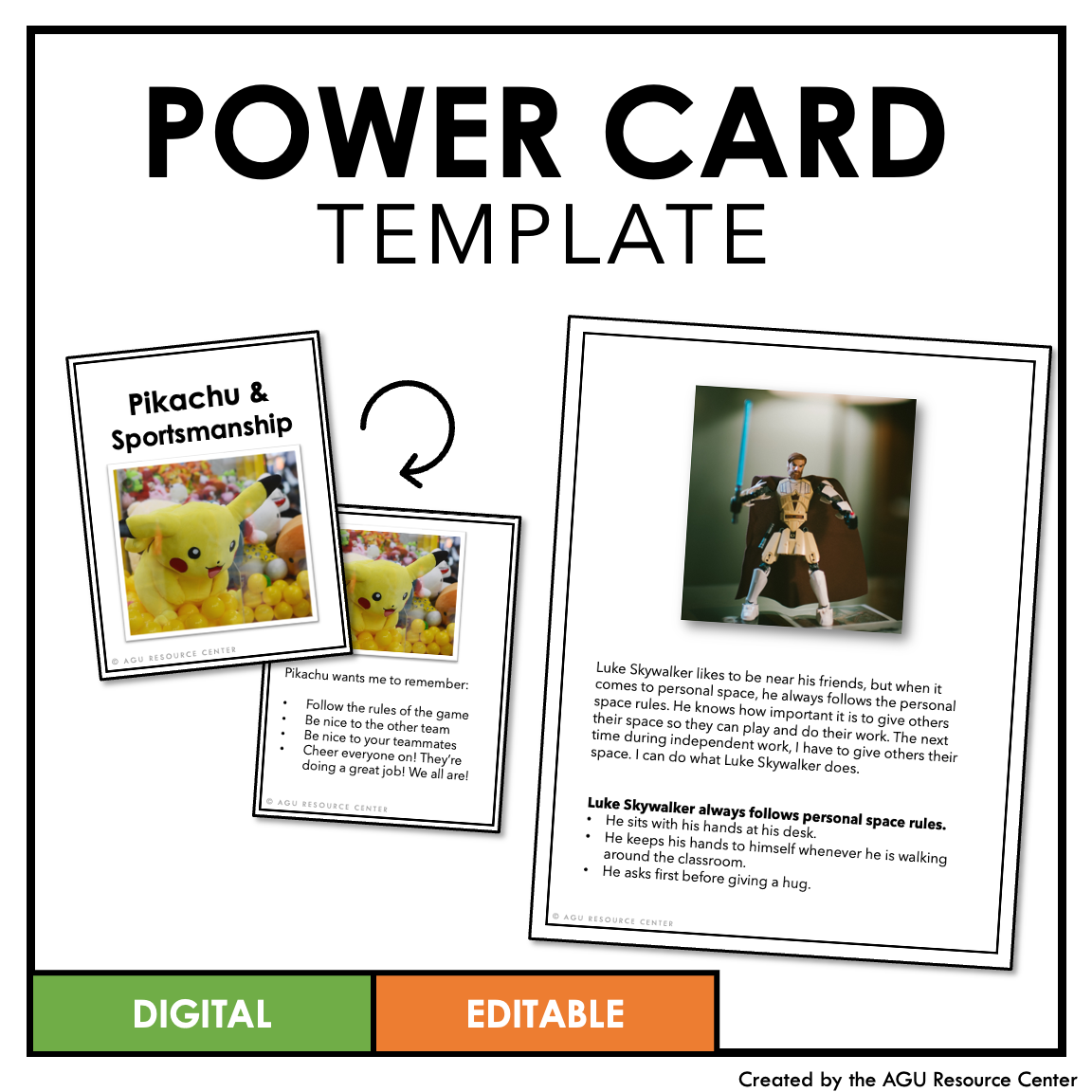 Power Card Template | Social Narrative — Autism Grown Up