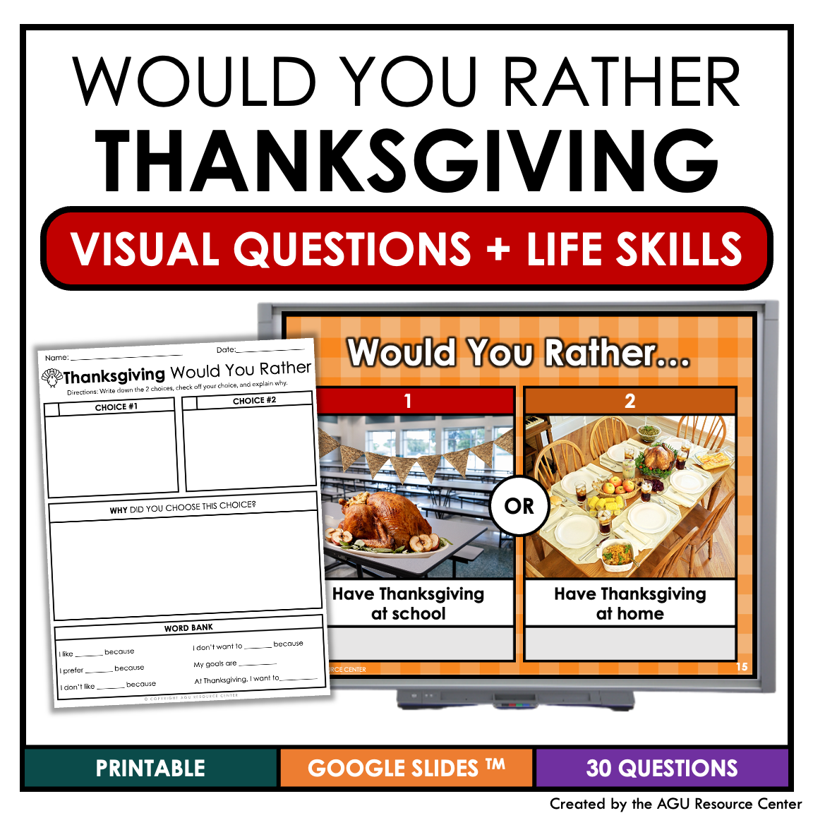 Visual Would You Rather | Thanksgiving — Autism Grown Up