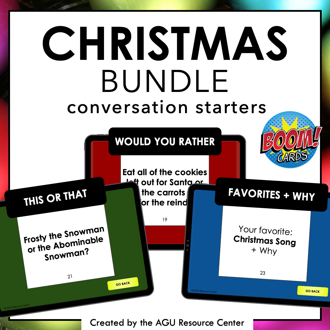 Christmas Conversation Starter BUNDLE | BOOM CARDS — Autism Grown Up