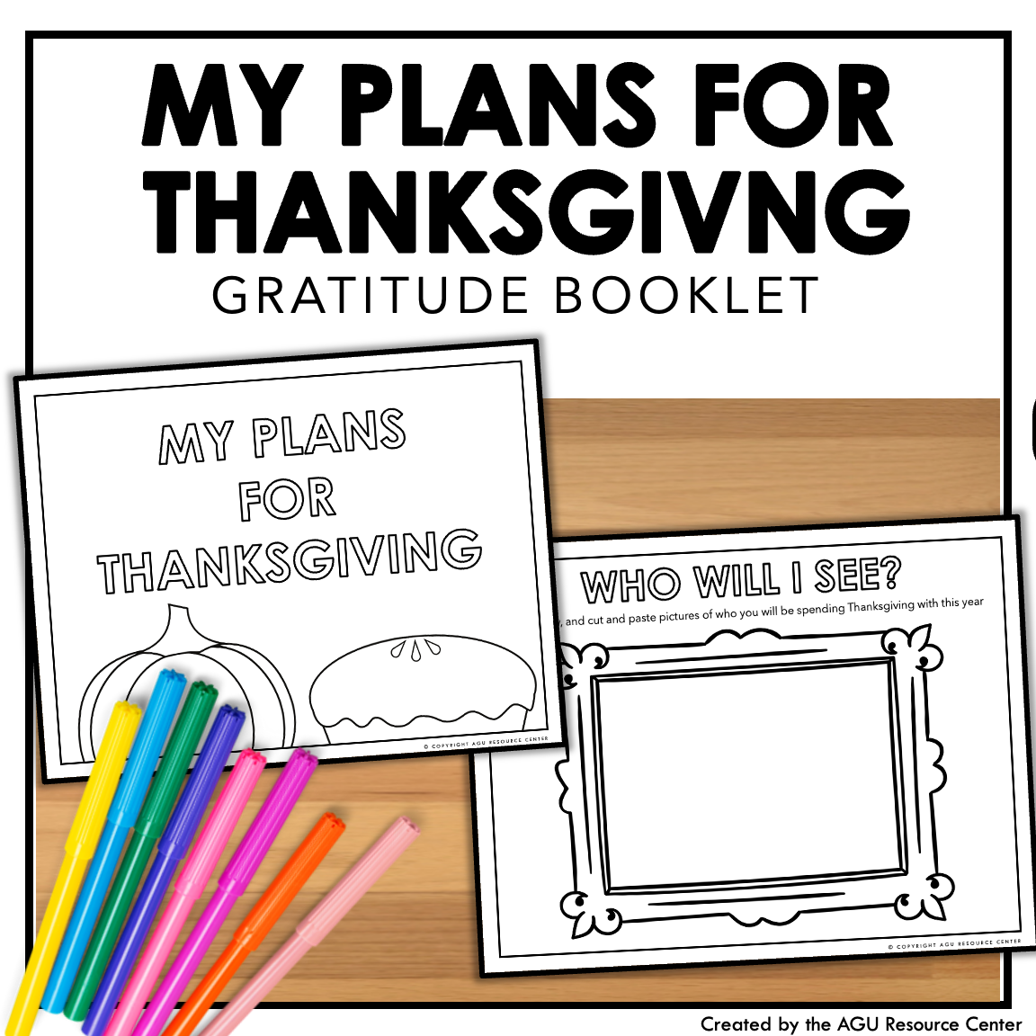 Thanksgiving Writing Activity + Craft | Printable Booklet — Autism Grown Up