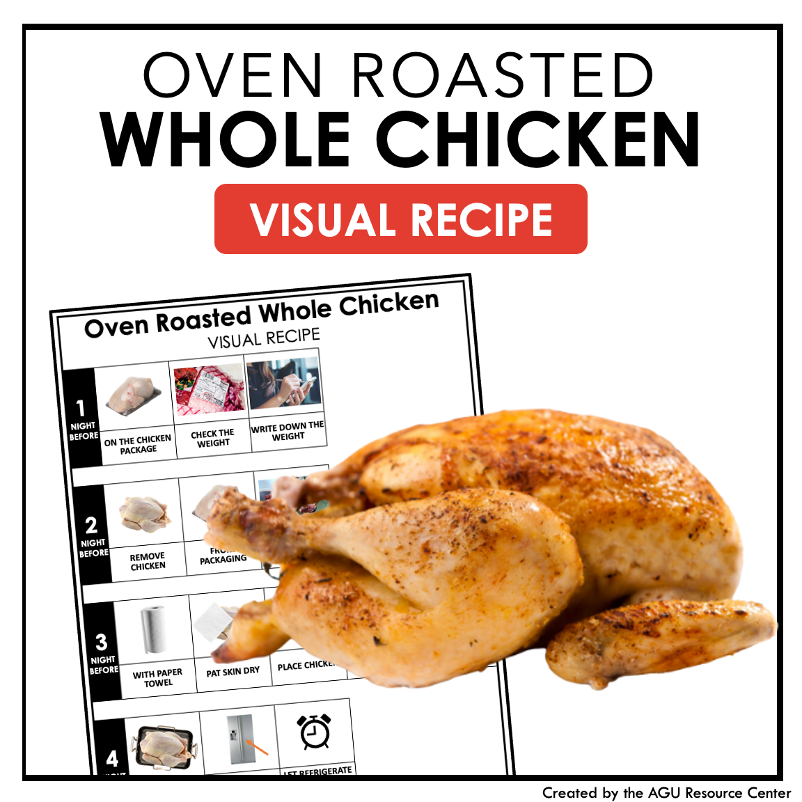 Oven Roasted Whole Chicken Visual Recipe — Autism Grown Up