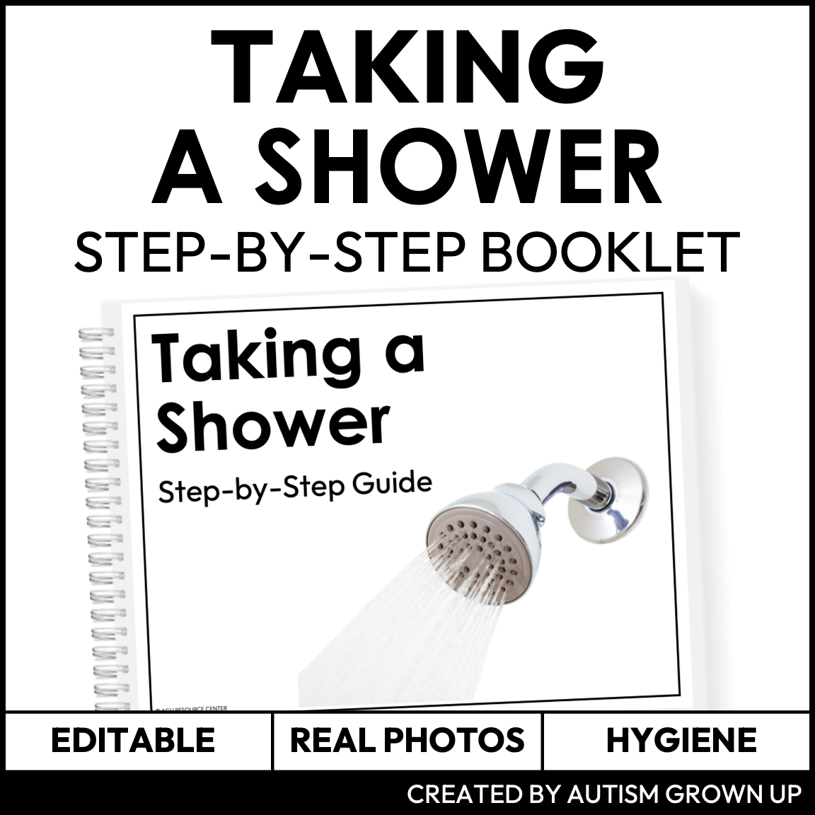 Showering Step-By-Step Booklet | Editable — Autism Grown Up