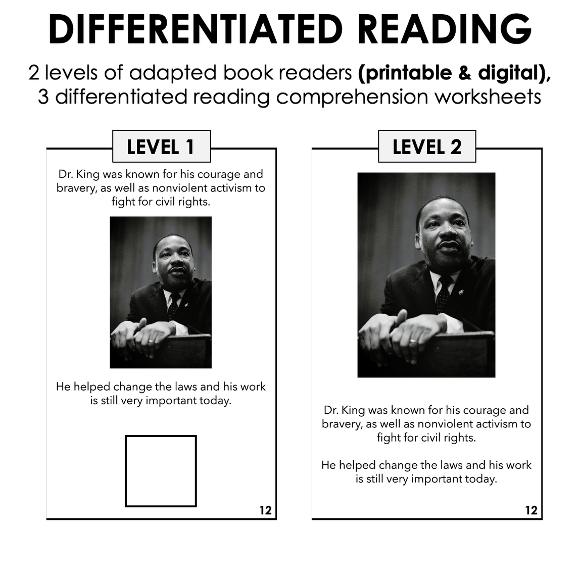 Martin Luther King Jr | Black History Month | Adapted Book — Autism ...