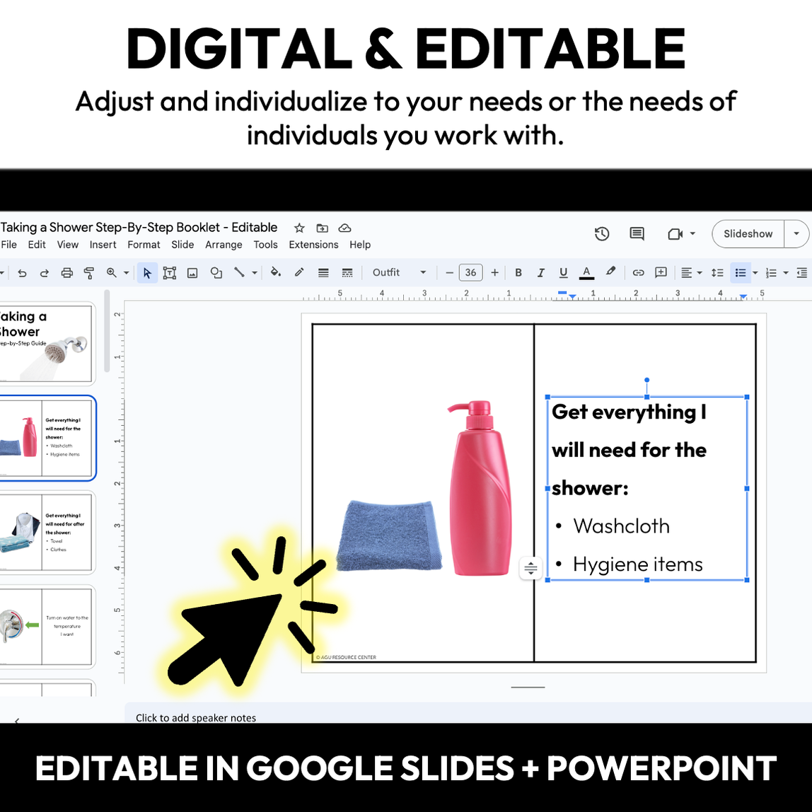 Showering Step-By-Step Booklet | Editable — Autism Grown Up