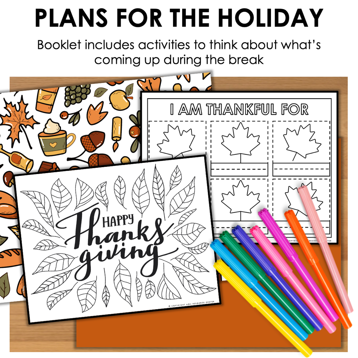 Thanksgiving Writing Activity + Craft | Printable Booklet — Autism Grown Up