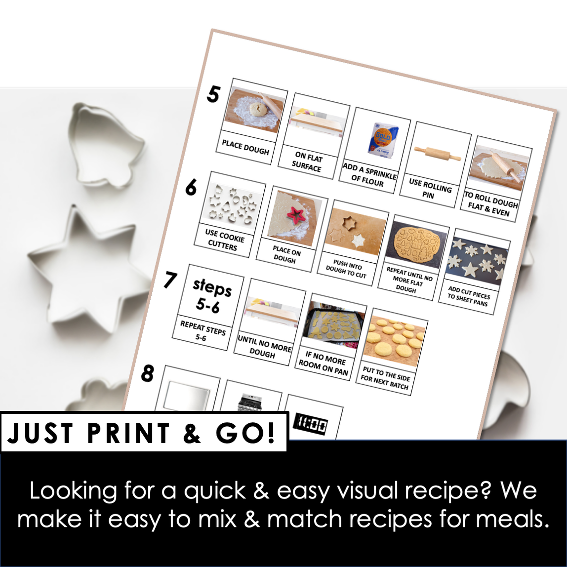 Cut-out Sugar Cookies Visual Recipe — Autism Grown Up