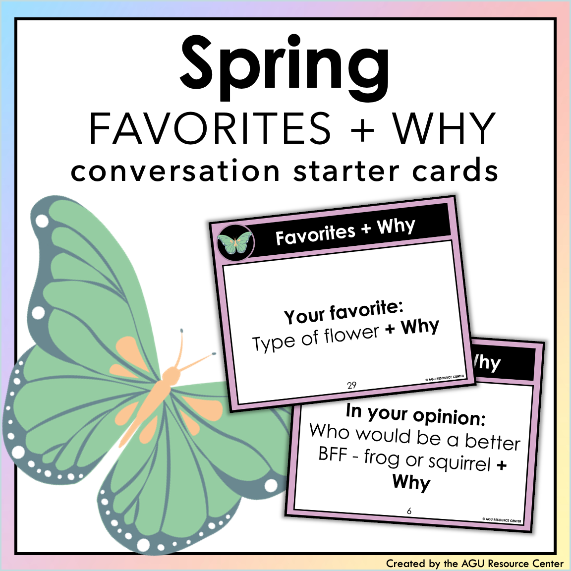 Spring FAVORITES + WHY | Icebreakers | Social Task Cards | Printable ...