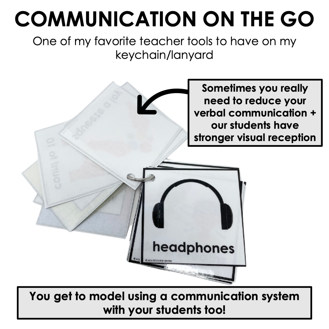 Visual Cue Card Key Ring | Editable Visual Cards — Autism Grown Up