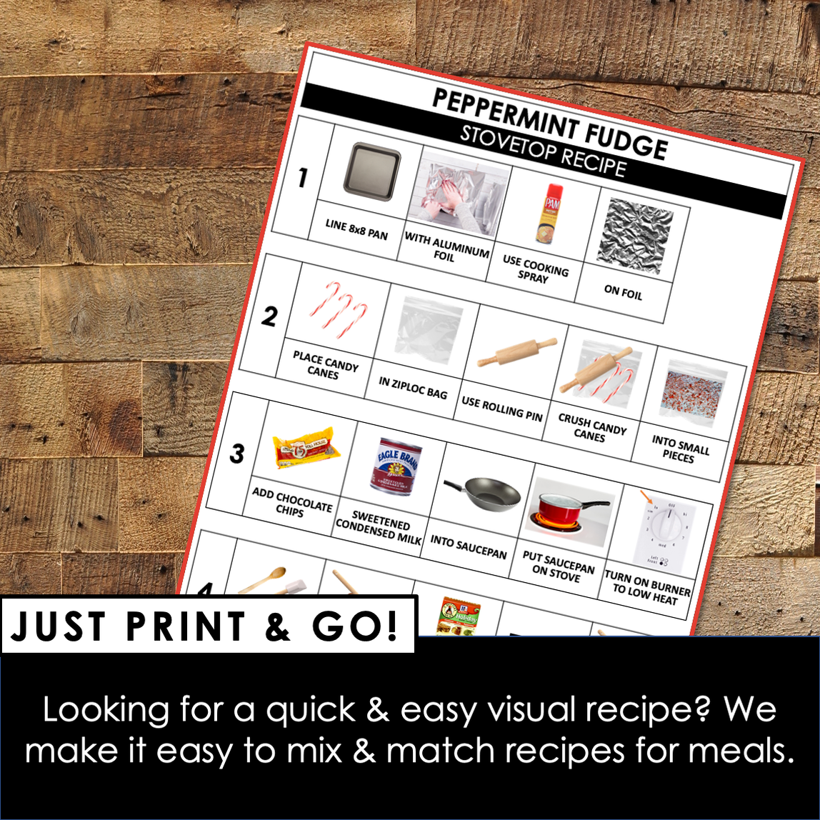 Peppermint Fudge VISUAL RECIPE | Holiday Recipes — Autism Grown Up