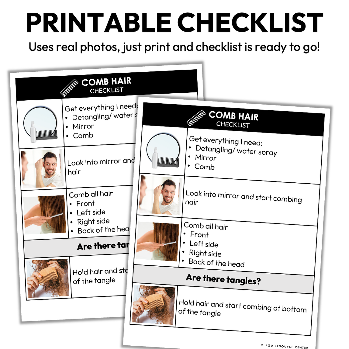 Comb + Brush My Hair Checklist — Autism Grown Up