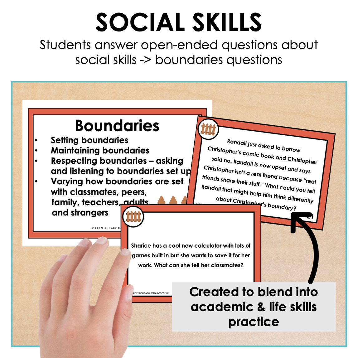 Boundaries | Social Skills Activities | Scenario Task Cards — Autism ...