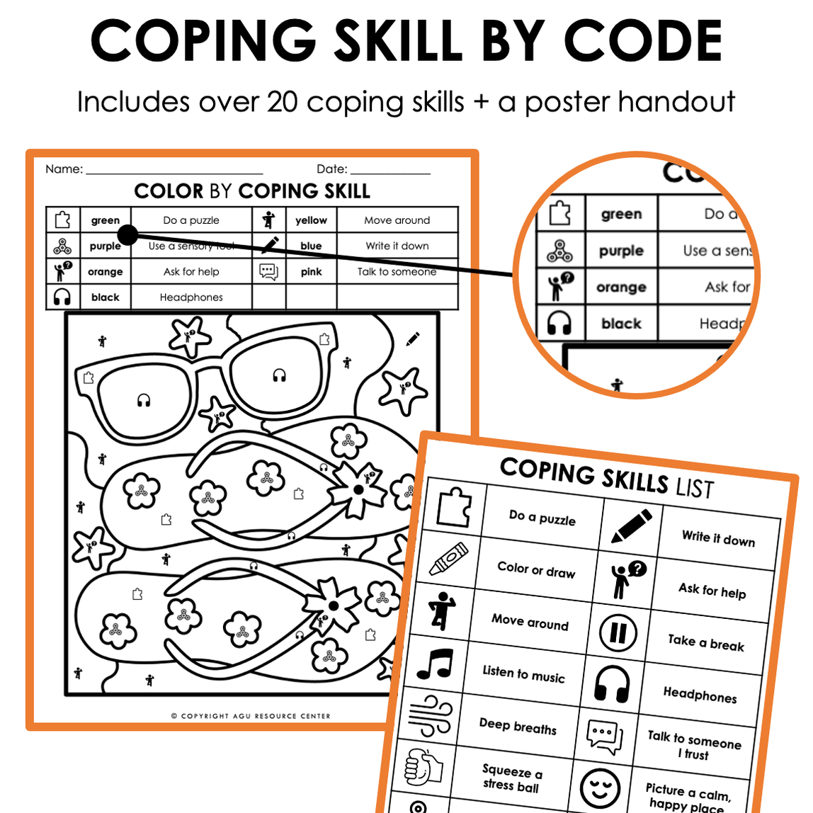 Summer Color by Code | Coping Skills Activity — Autism Grown Up
