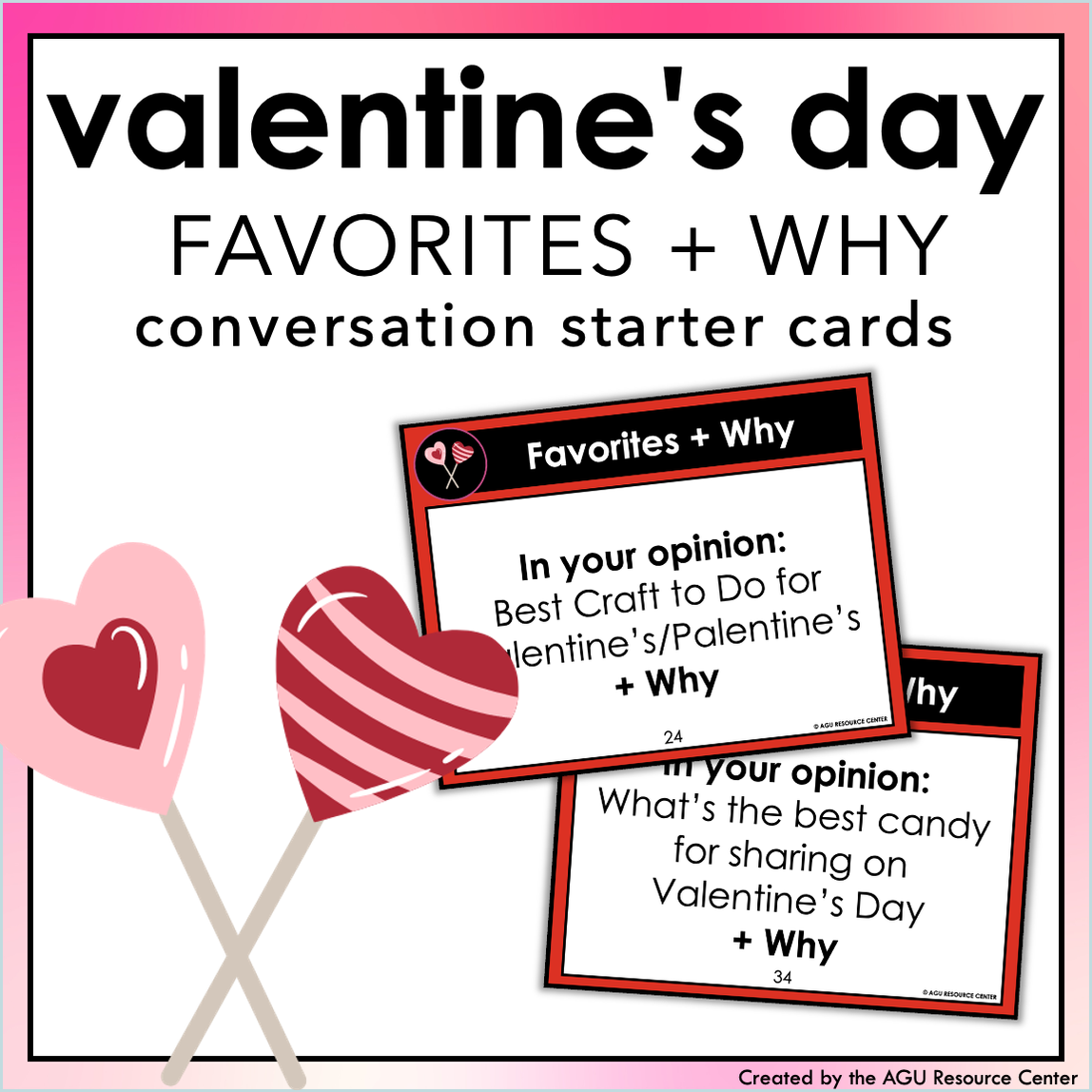Valentine's Social Skill Activity | FAVORITES + WHY | Conversation Sta ...