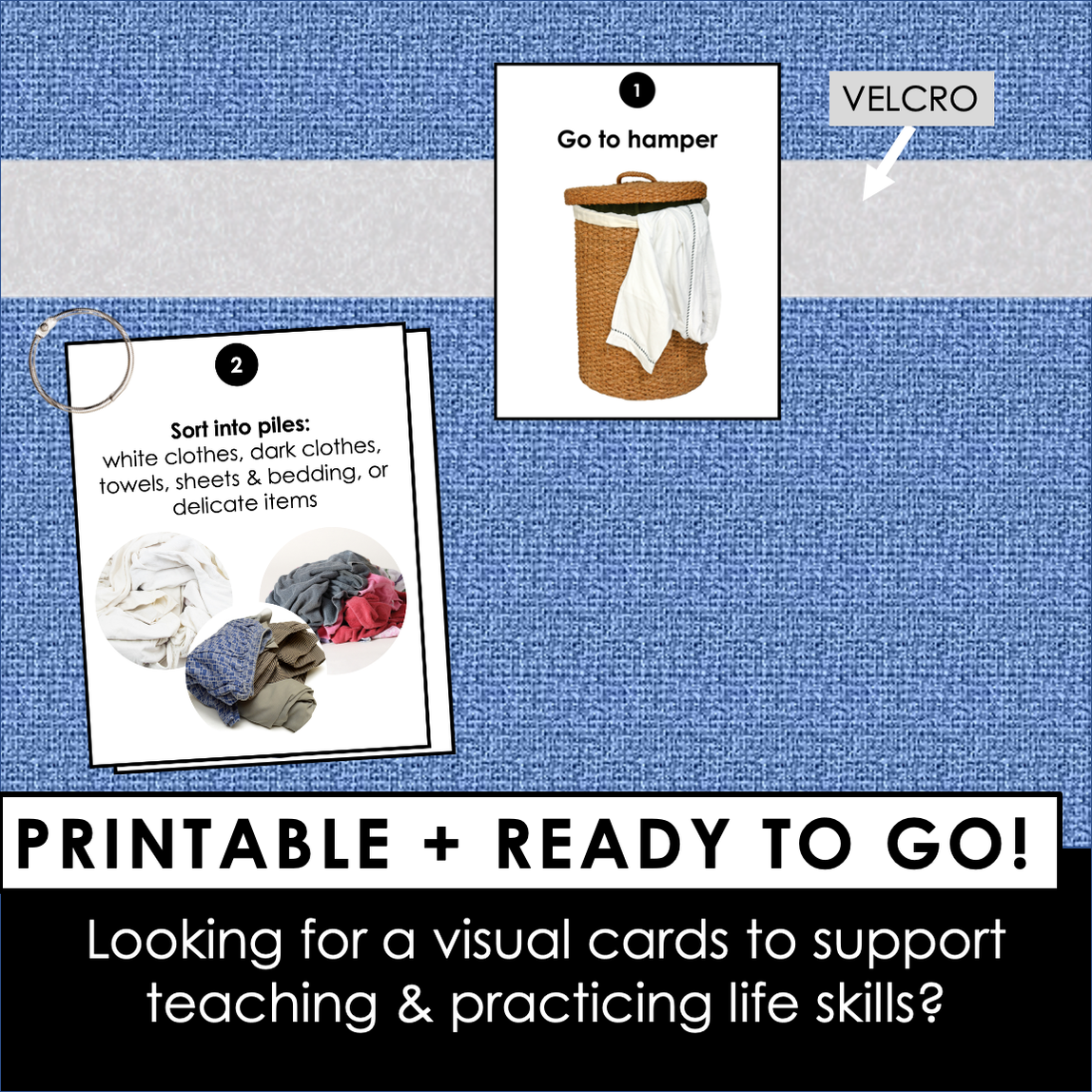 Laundry Visuals | Visual Sequence Cards — Autism Grown Up