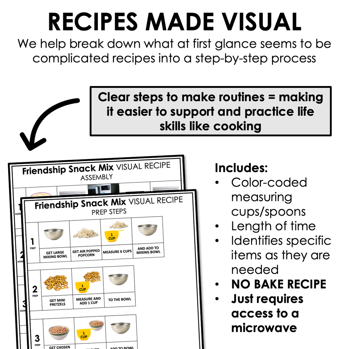 Friendship Snack Mix Visual Recipe — Autism Grown Up