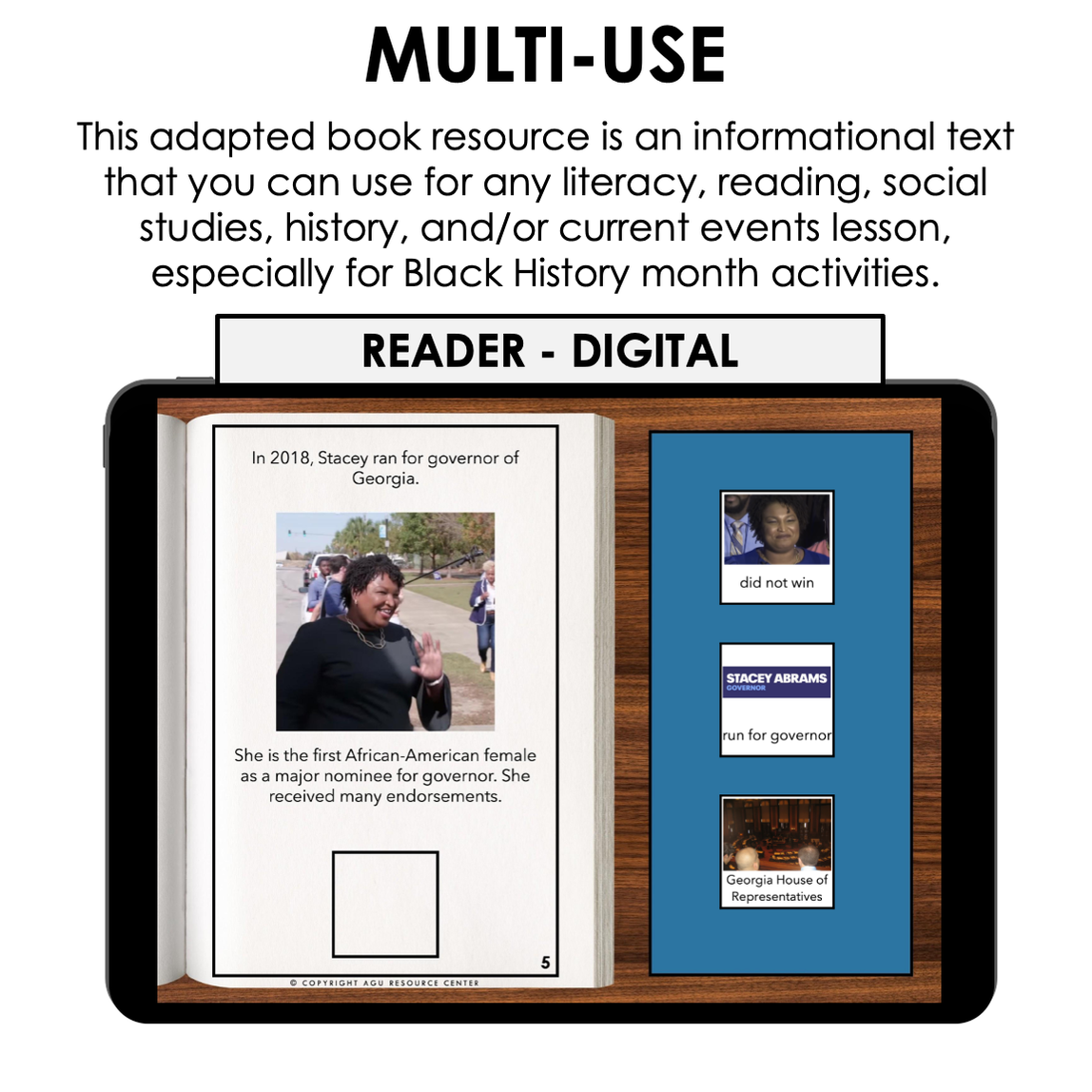 Stacey Abrams | Women's History Month | Adapted Book — Autism Grown Up