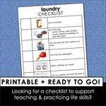 Laundry CHECKLIST / TASK ANALYSIS — Autism Grown Up