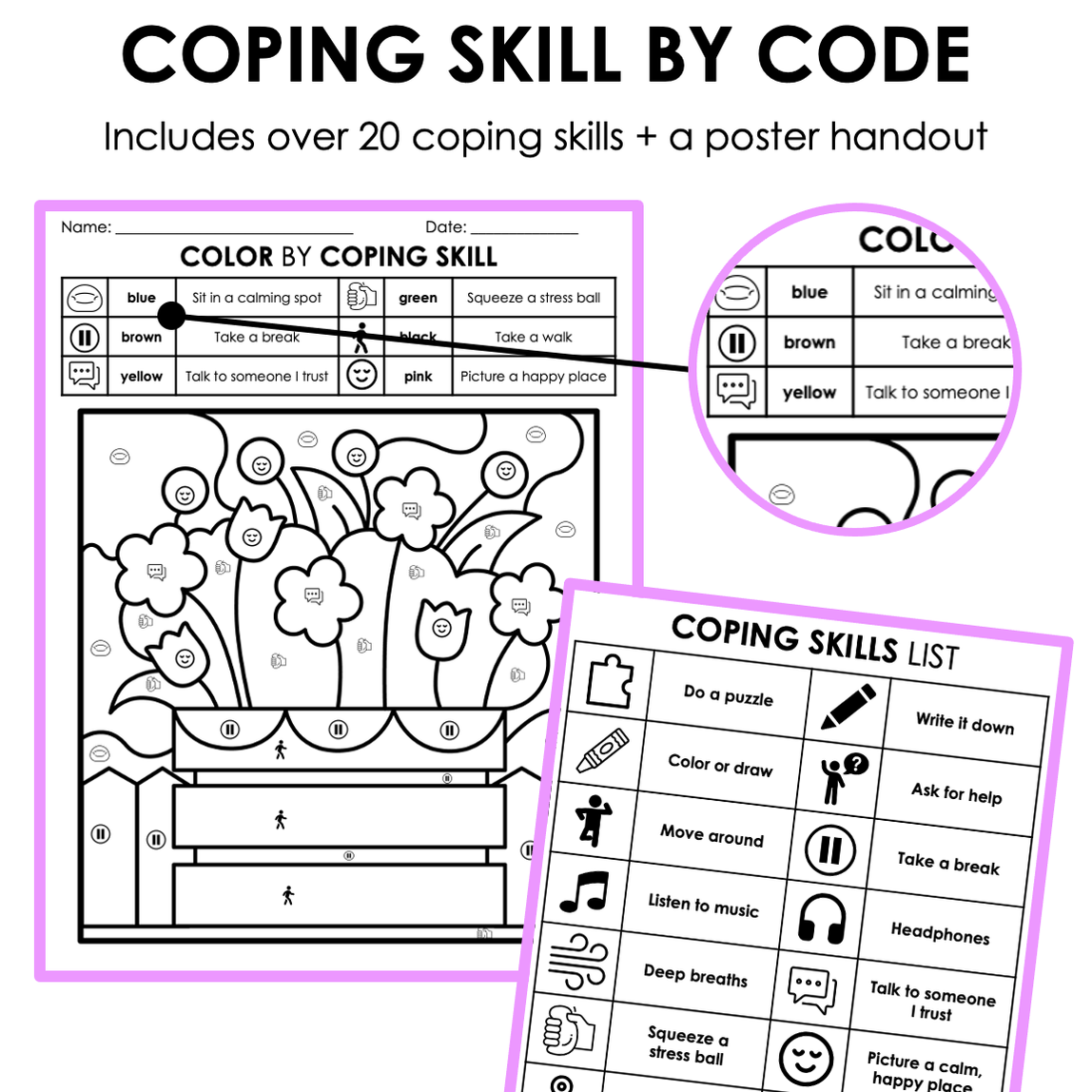 Spring Color by Code | Coping Skills Activity — Autism Grown Up