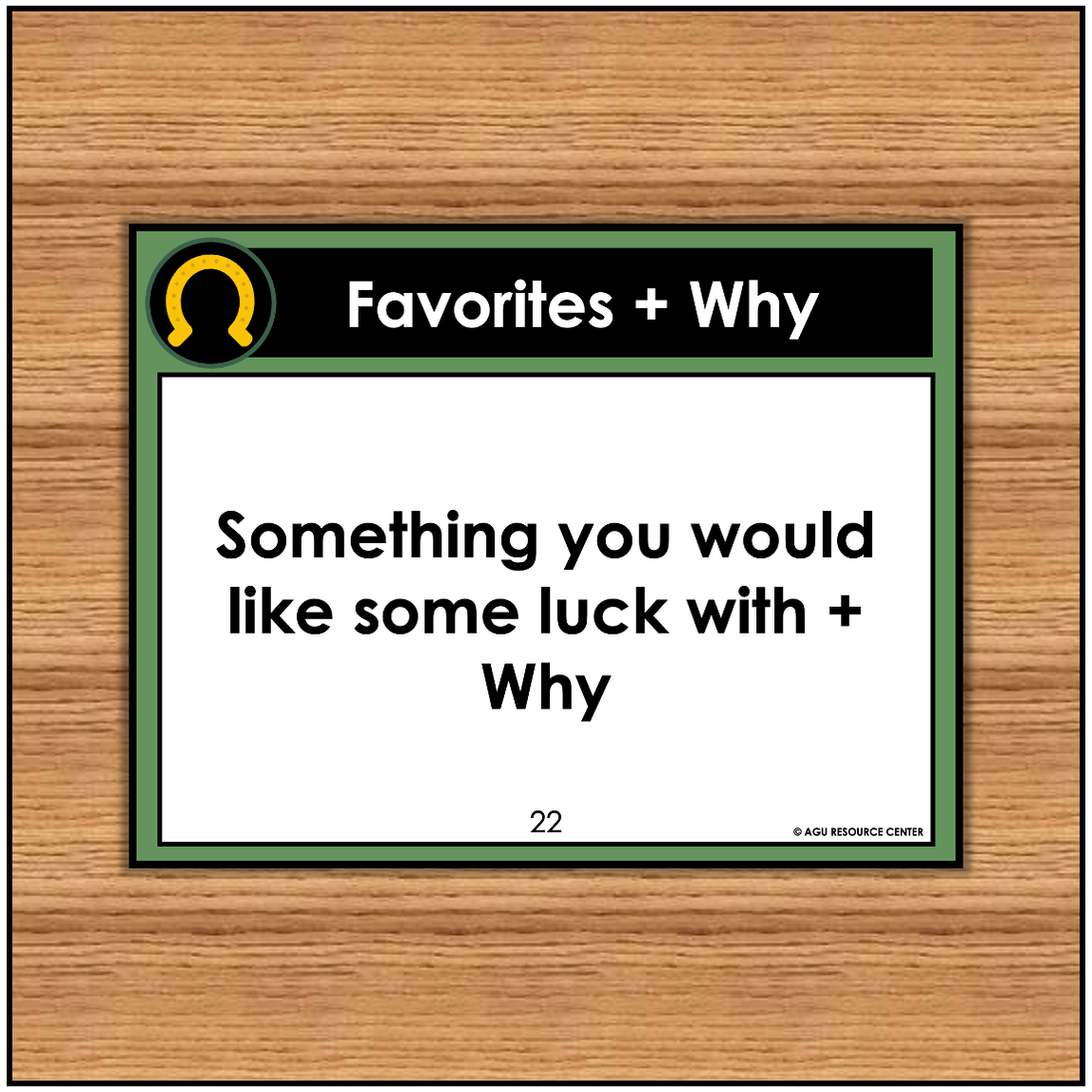 St. Patrick's Day FAVORITES + WHY | Icebreakers | Social Task Cards ...