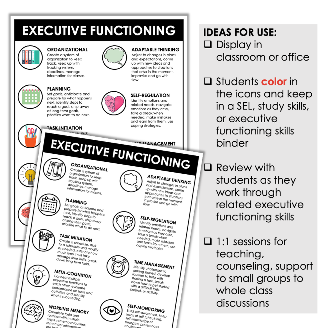Executive Functioning Skills Poster — Autism Grown Up