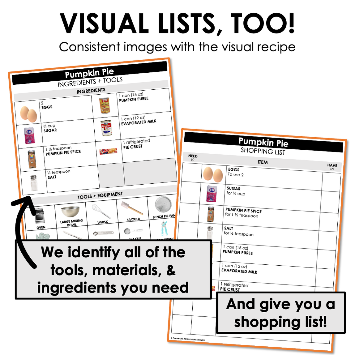 Pumpkin Pie Visual Recipe — Autism Grown Up