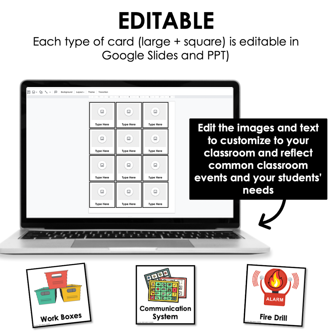 Classroom Daily Visual Schedule | Editable | Special Education — Autism ...