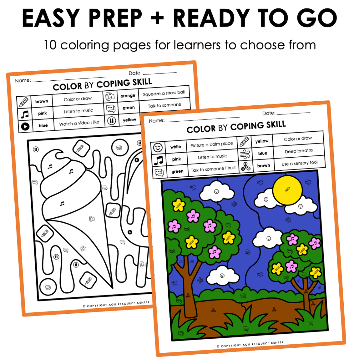 Summer Color by Code | Coping Skills Activity — Autism Grown Up