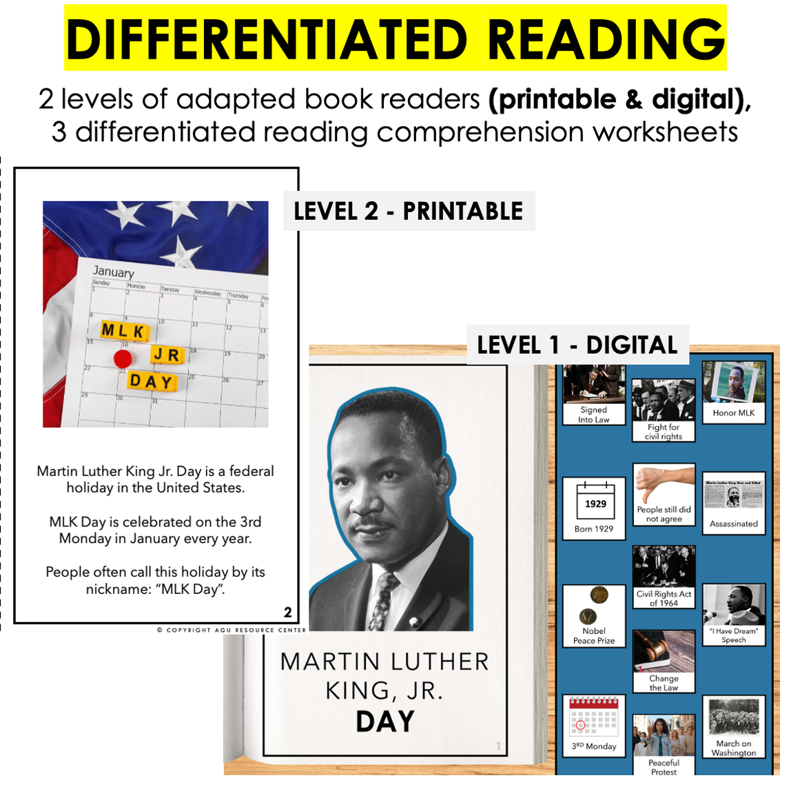 Martin Luther King Jr. Day Adapted Book | Printable + Digital — Autism ...