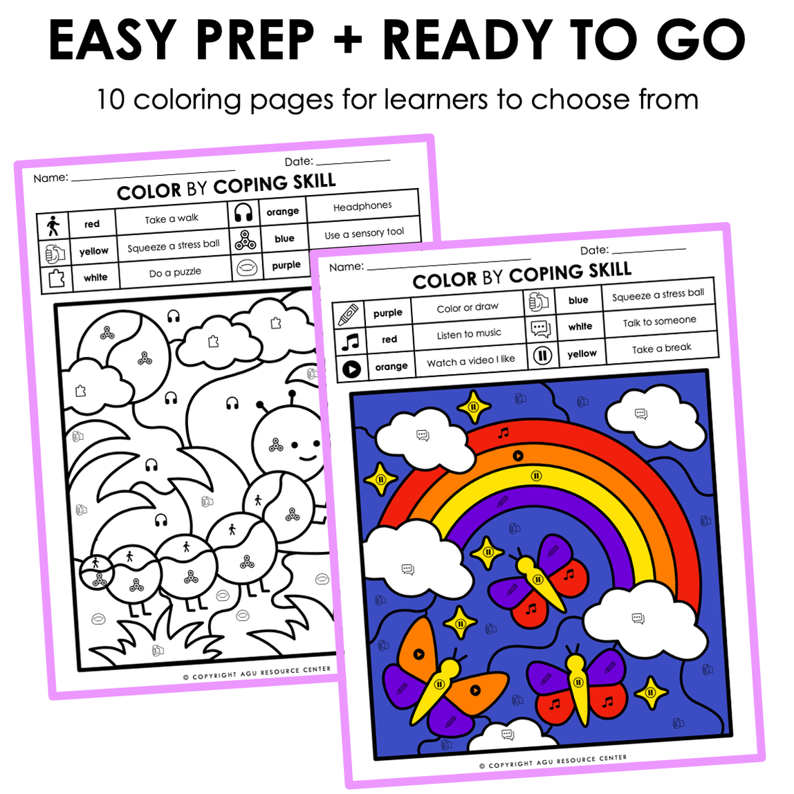 Spring Color by Code | Coping Skills Activity — Autism Grown Up