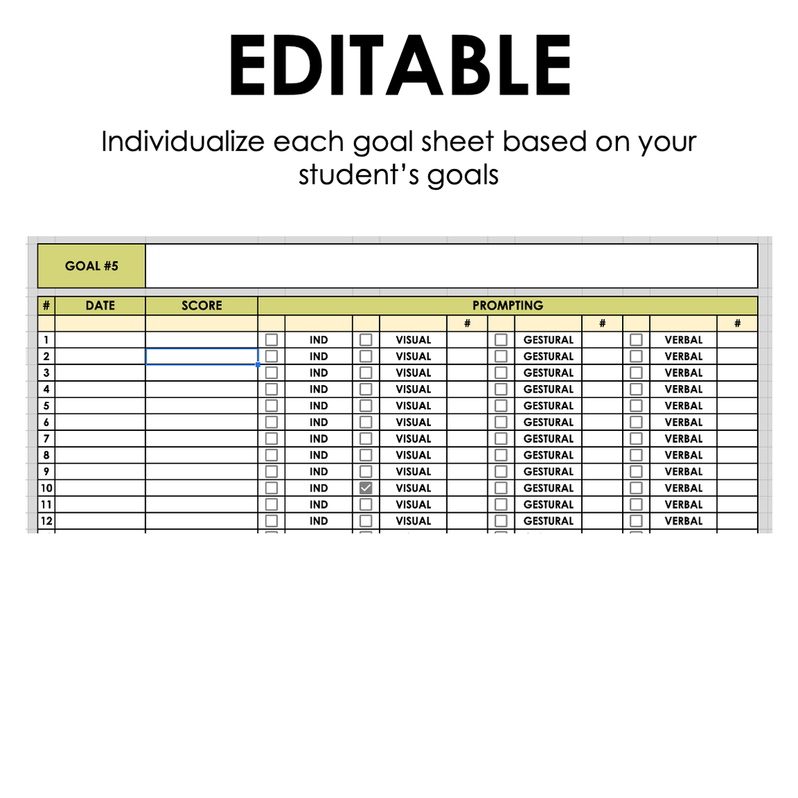 Digital Data Tracking | IEP Goal Data Tracking on Google Sheets | Spec ...