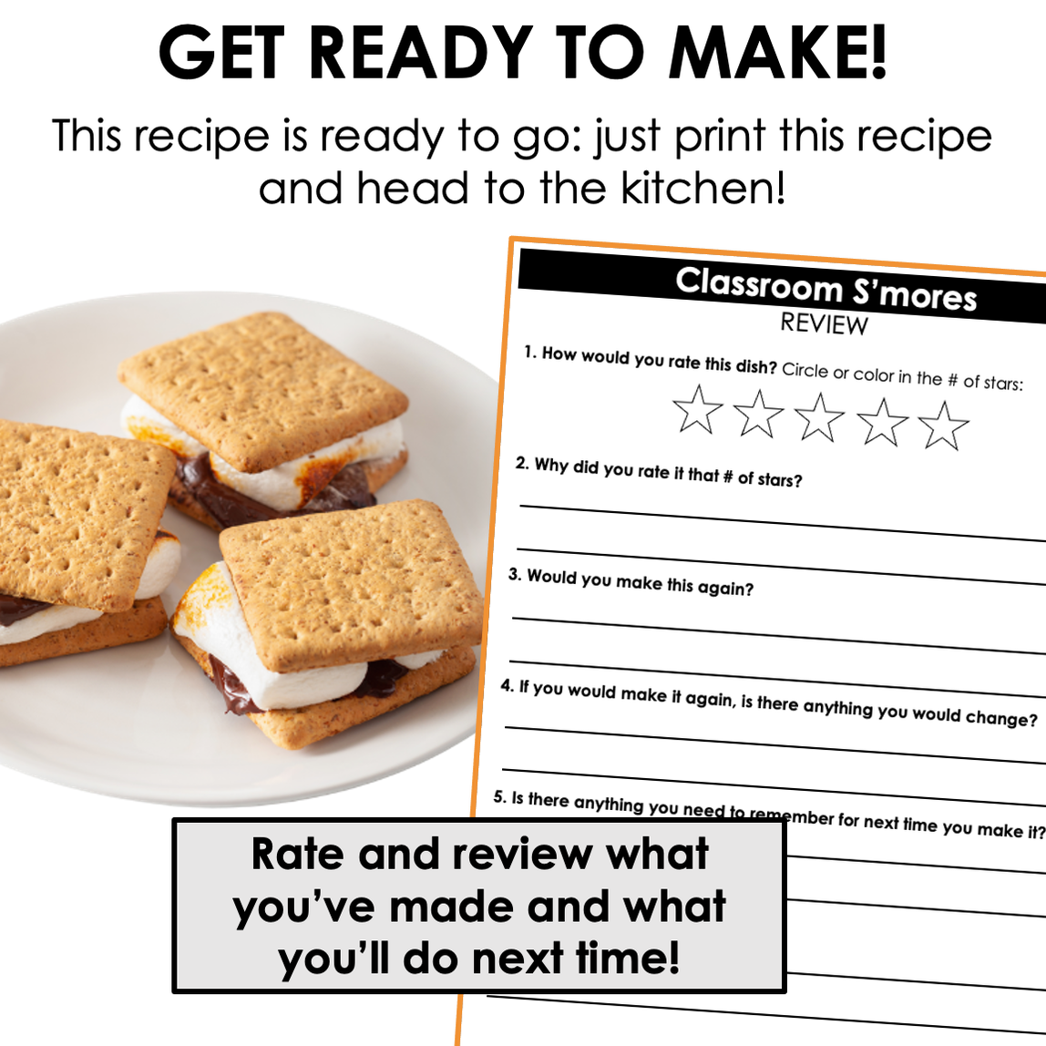 Classroom S'mores Visual Recipe — Autism Grown Up