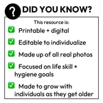 Brushing and Combing Hair Visual Sequence Cards — Autism Grown Up