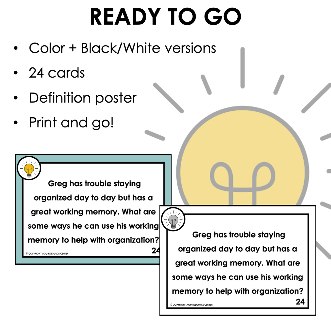 Metacognition | Executive Functioning Skills Task Cards — Autism Grown Up