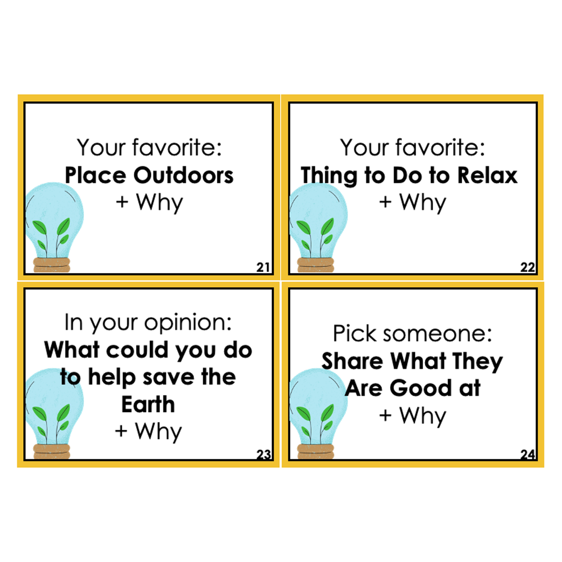 Earth Day FAVORITES + WHY | Icebreakers | Social Task Cards | Printabl ...