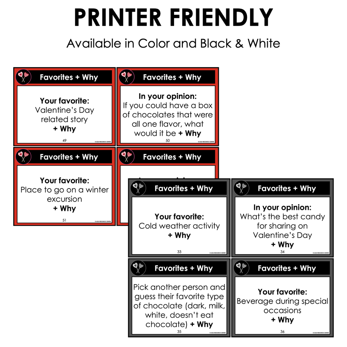 Valentine's Social Skill Activity | FAVORITES + WHY | Conversation Sta ...