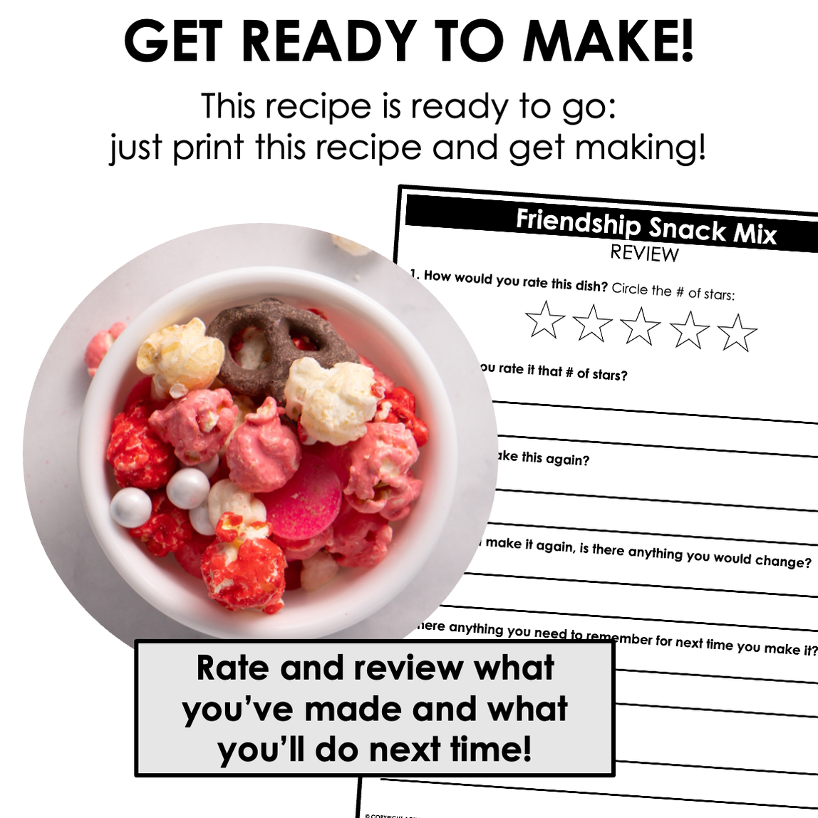 Friendship Snack Mix Visual Recipe — Autism Grown Up