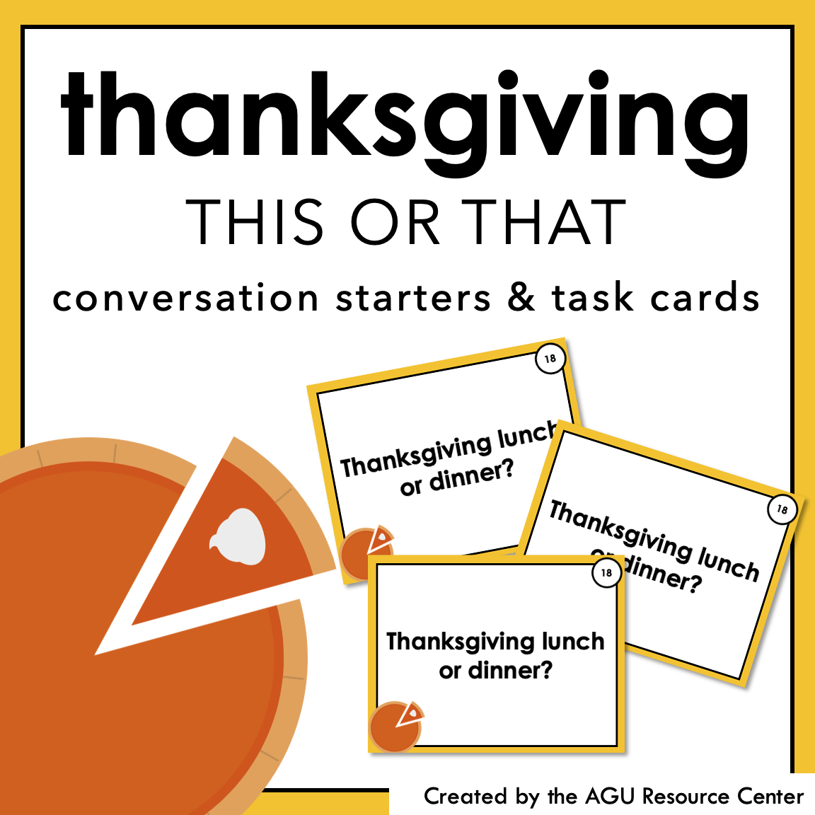 Thanksgiving THIS OR THAT | Icebreakers | Social Task Cards | Printabl ...