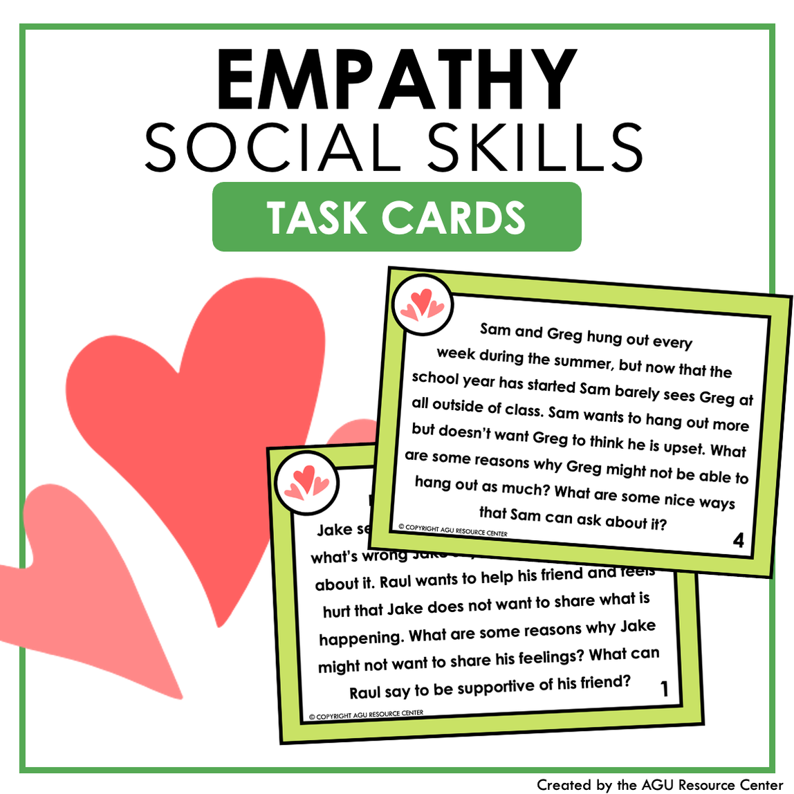 Empathy | Social Skills Activities | Scenario Task Cards — Autism Grown Up
