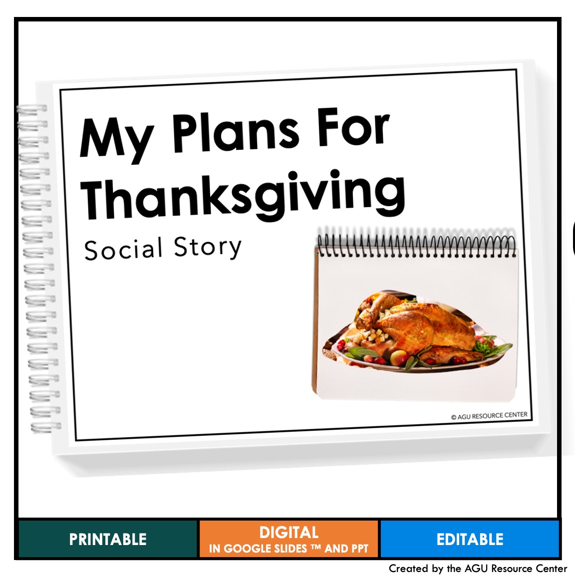 My Plans for Thanksgiving Social Story | EDITABLE — Autism Grown Up