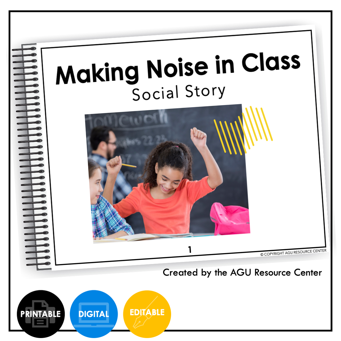 Making Noise Social Story | EDITABLE — Autism Grown Up