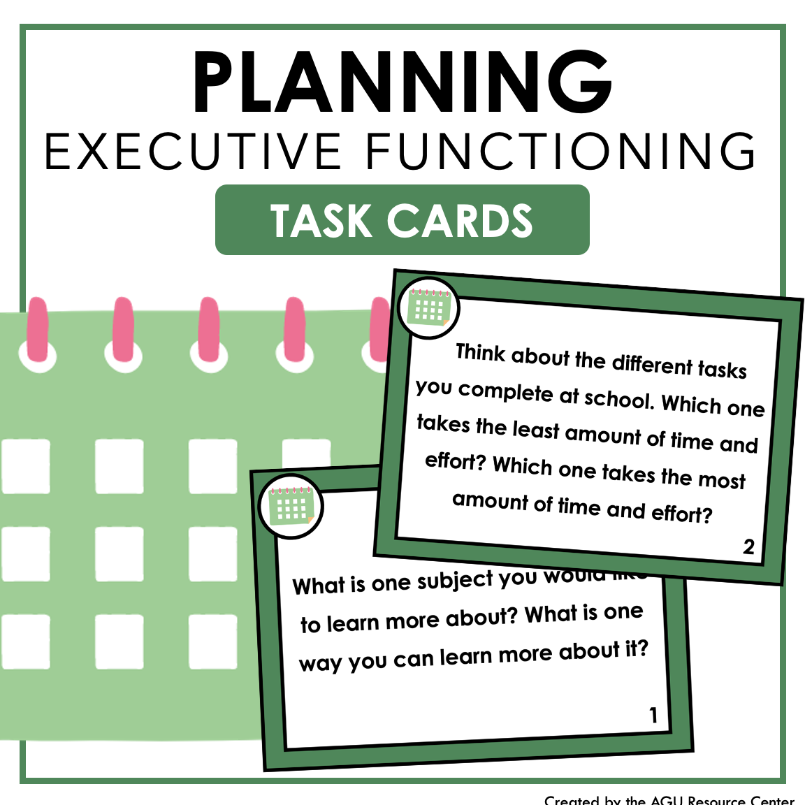 Planning Executive Functioning Skills Task Cards — Autism Grown Up