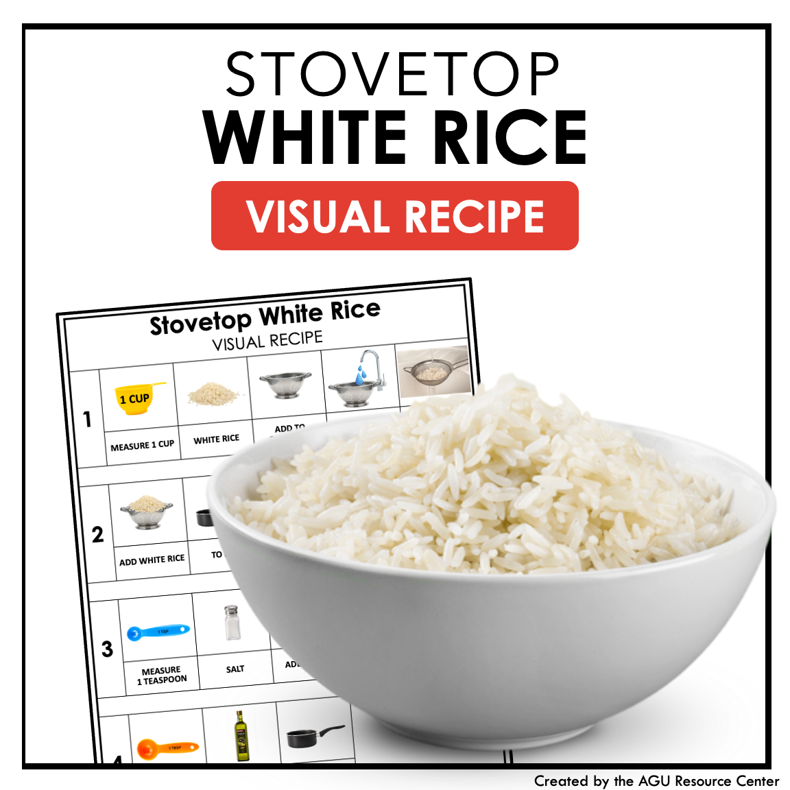 Stovetop White Rice Visual Recipe — Autism Grown Up
