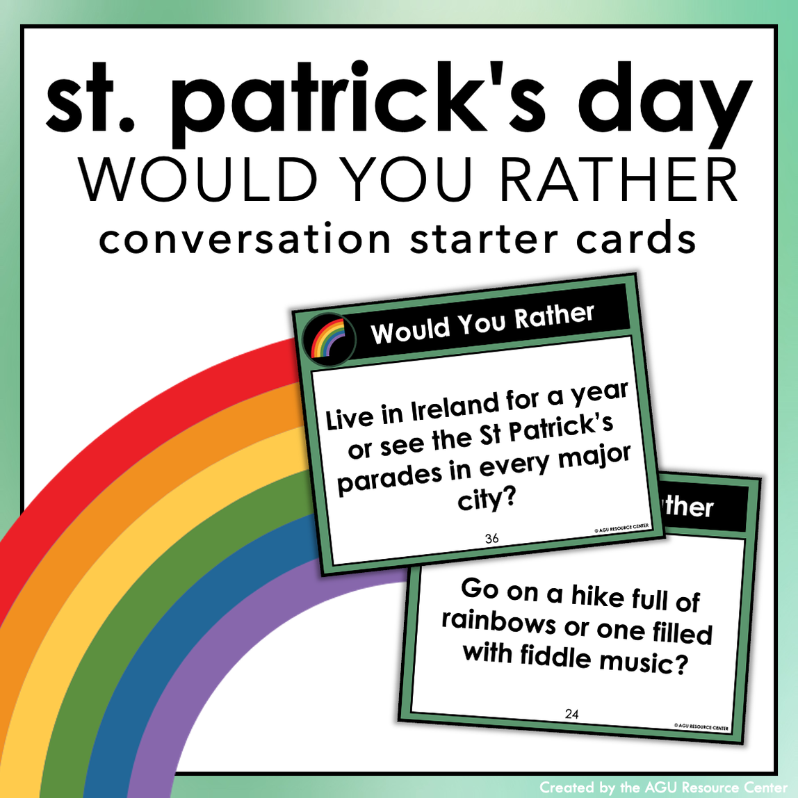 St. Patrick's Day WOULD YOU RATHER | Icebreakers | Social Task Cards ...