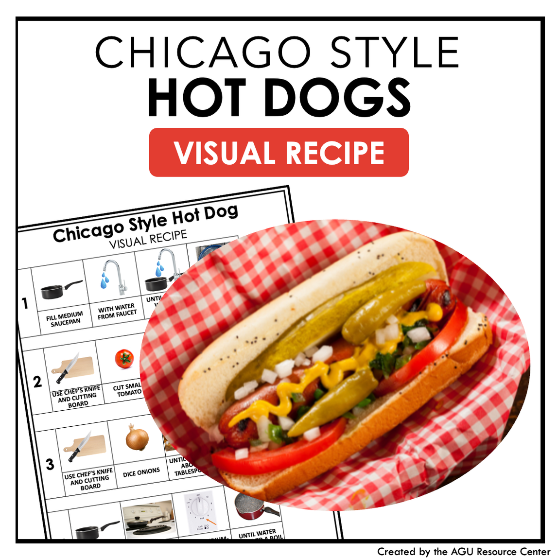 Chicago Style Hot Dog Visual Recipe — Autism Grown Up