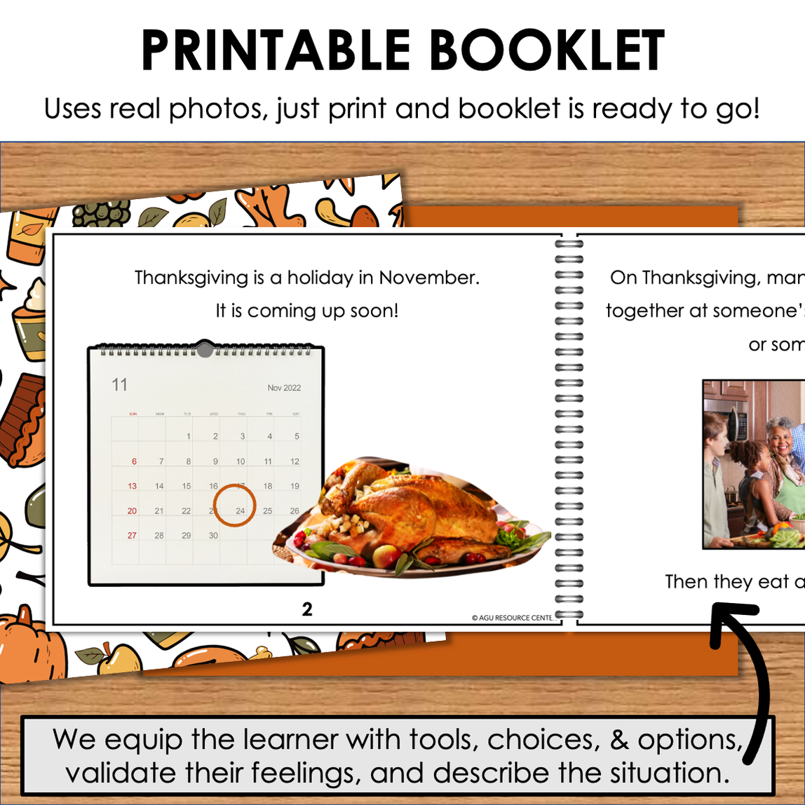 My Plans for Thanksgiving Social Story | EDITABLE — Autism Grown Up